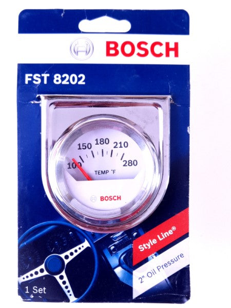 Bosch Style Line 2" Electrical Water/Oil Temperature Gauge, White ...