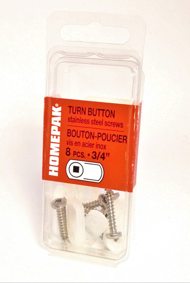 Home Pak ¾” Nylon Turn Buttons, 8 Pack – Near New Express