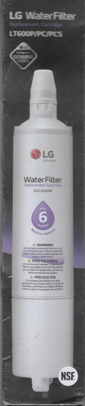 LG Genuine LT600P Refrigerator Water Filter Replacement Cartridge ...